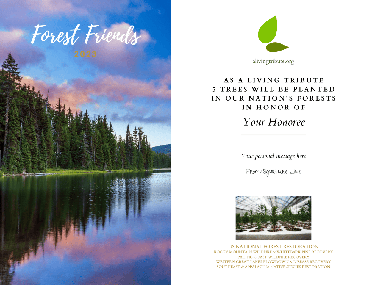 Forest Friends Tree Gift - A Living Tribute | A Living Tribute
