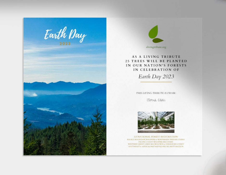 Plant a Tree for Earth Day 2025 - A Living Tribute | A Living Tribute